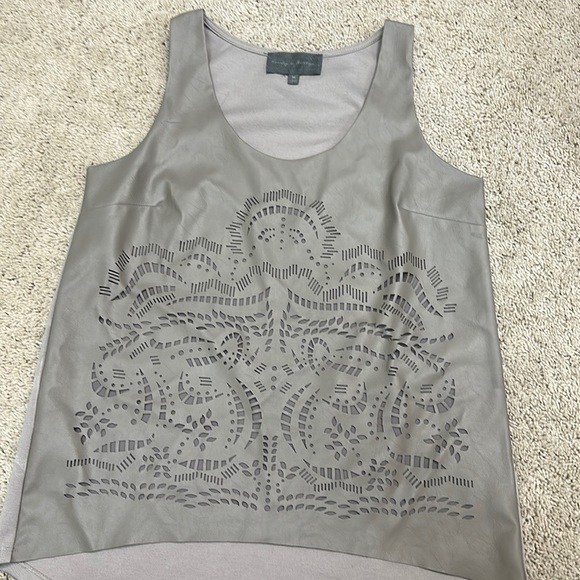 Sunday in Brooklyn | Tops | Laser Cut Leather Top | Poshmark